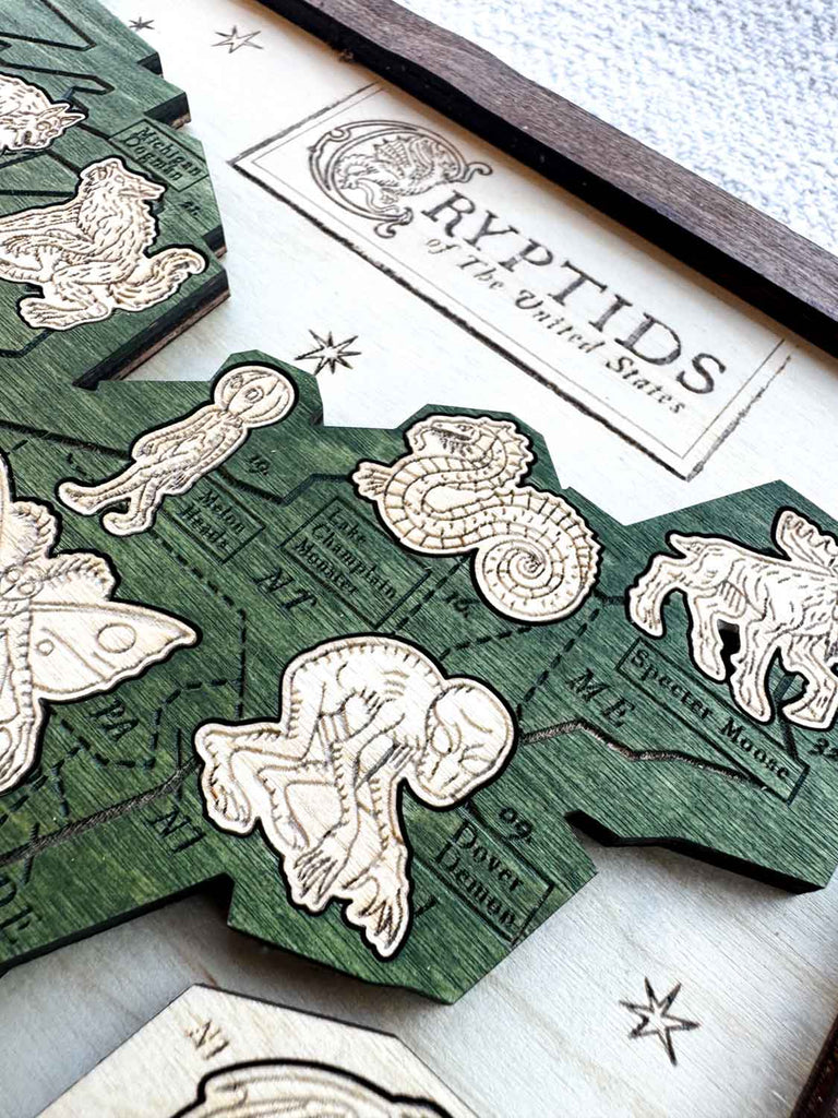 Cryptids of the United States Map – thelonebison