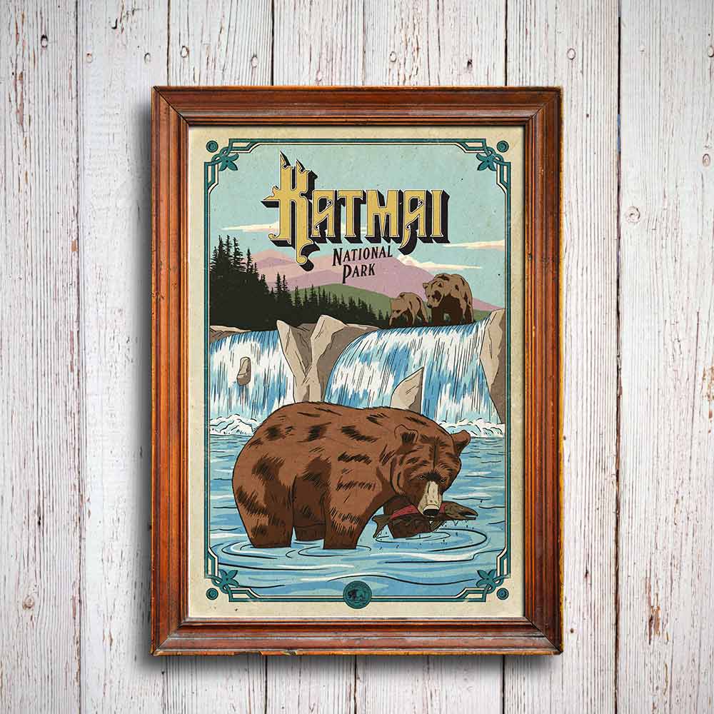 Katmai National Park Poster – thelonebison