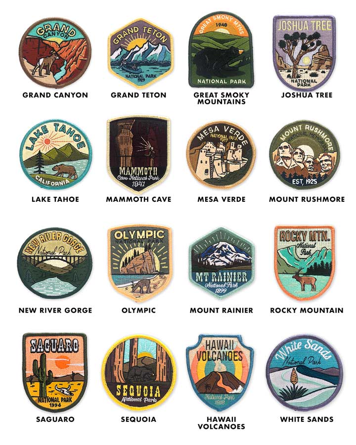 Embroidered iron on National Park patches, GET 5, 10, 20, 30 patches ...