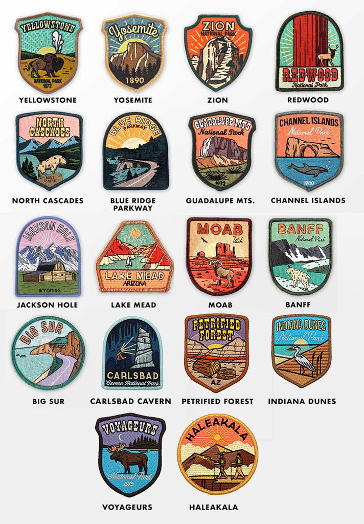 Embroidered iron on National Park patches, GET 5, 10, 20, 30 patches ...