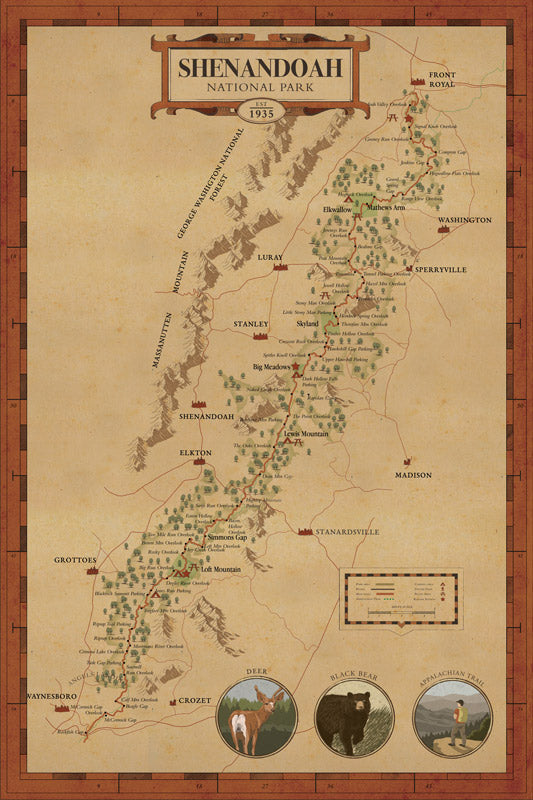 Shenandoah National Park Map – thelonebison