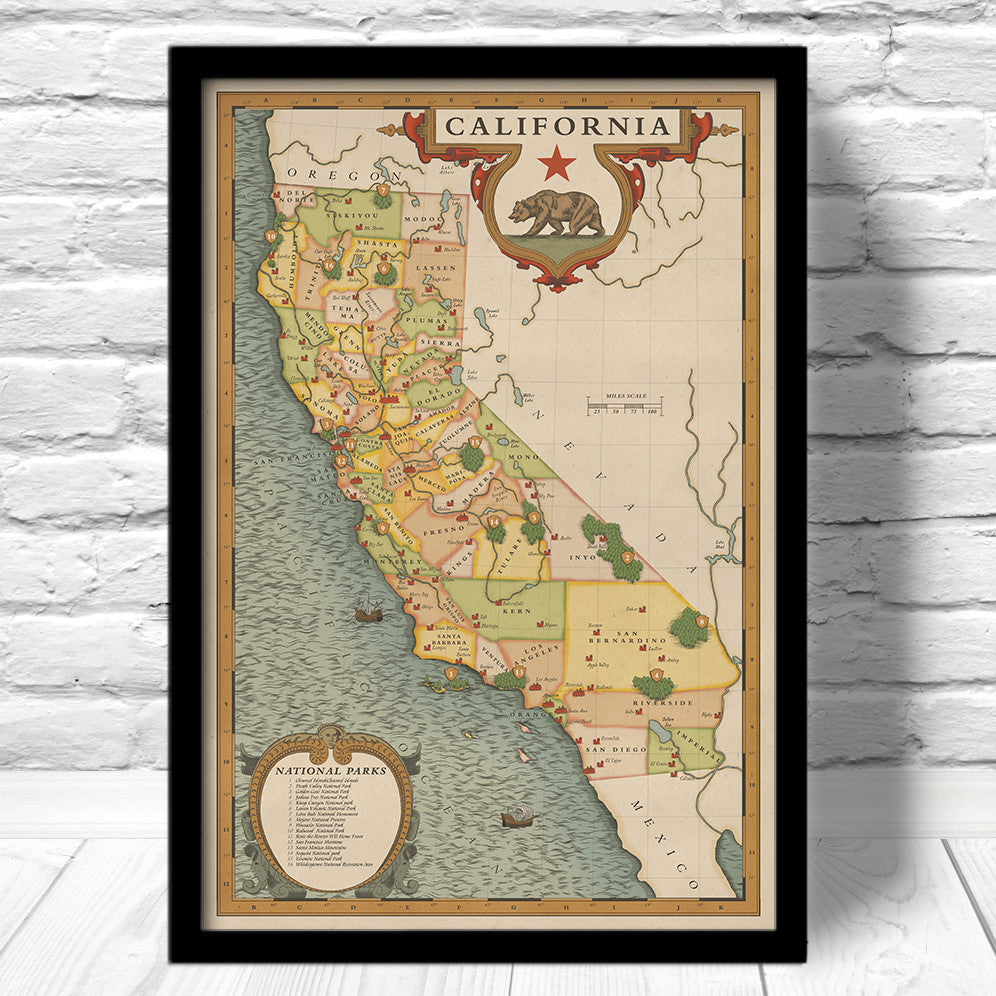 California National Parks Map – thelonebison